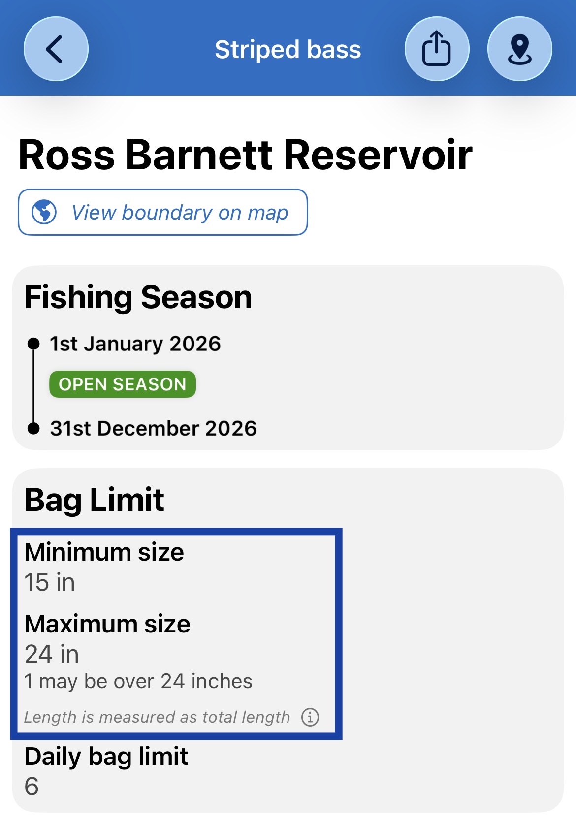 Understanding bag & size limits – Fishing Points Help Center