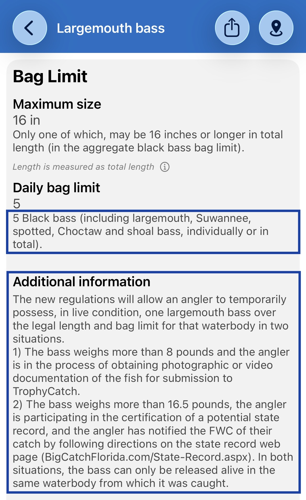 Understanding bag & size limits – Fishing Points Help Center